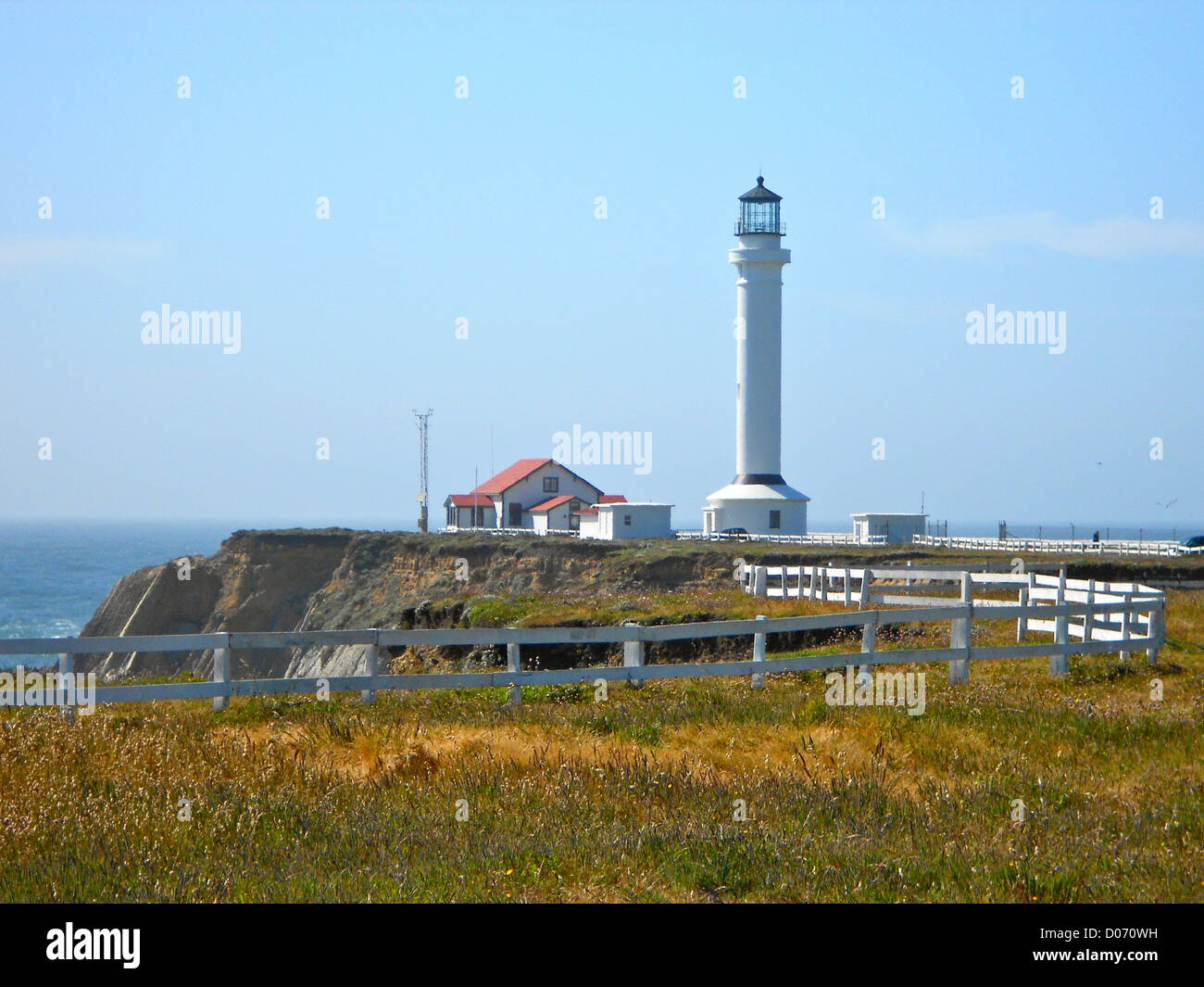 The Point Arena Lighthouse, located in Point Arena, California, is a ...