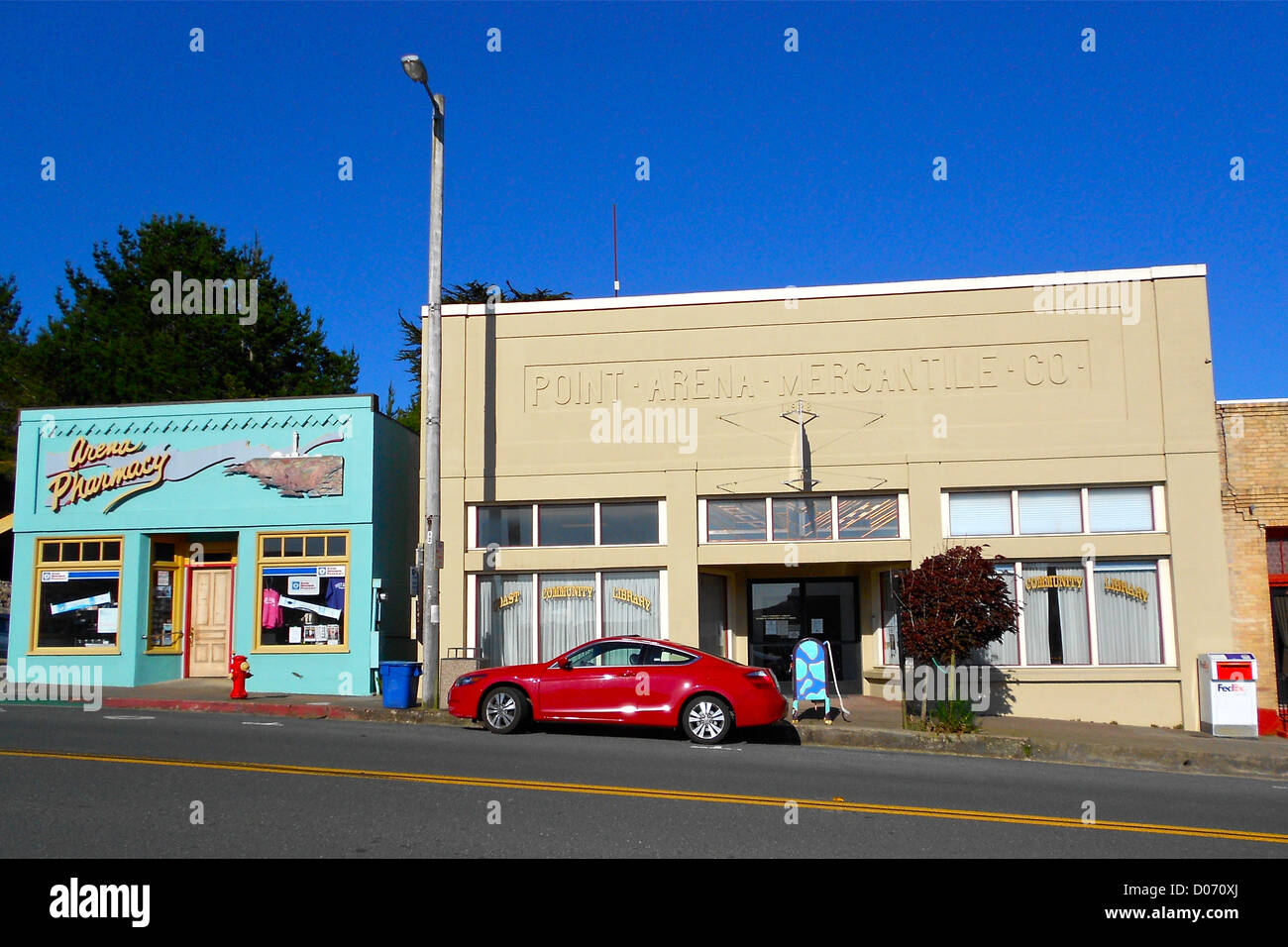 The Point Arena Mercantile Co. building (now the Library) in Point ...