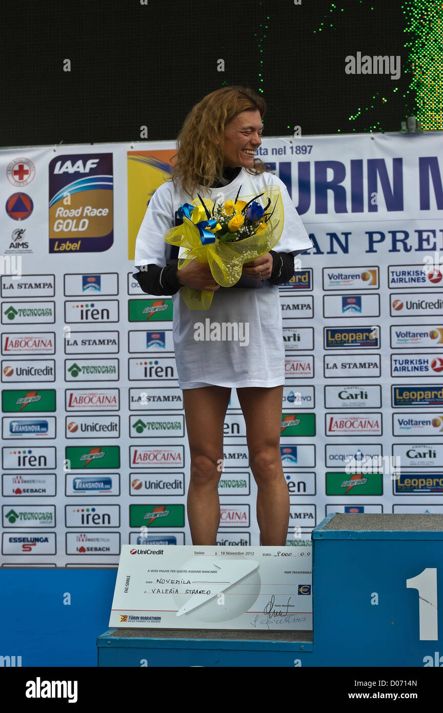 the Italian marathon runner Valeria Straneo at the 3rd place on the ...
