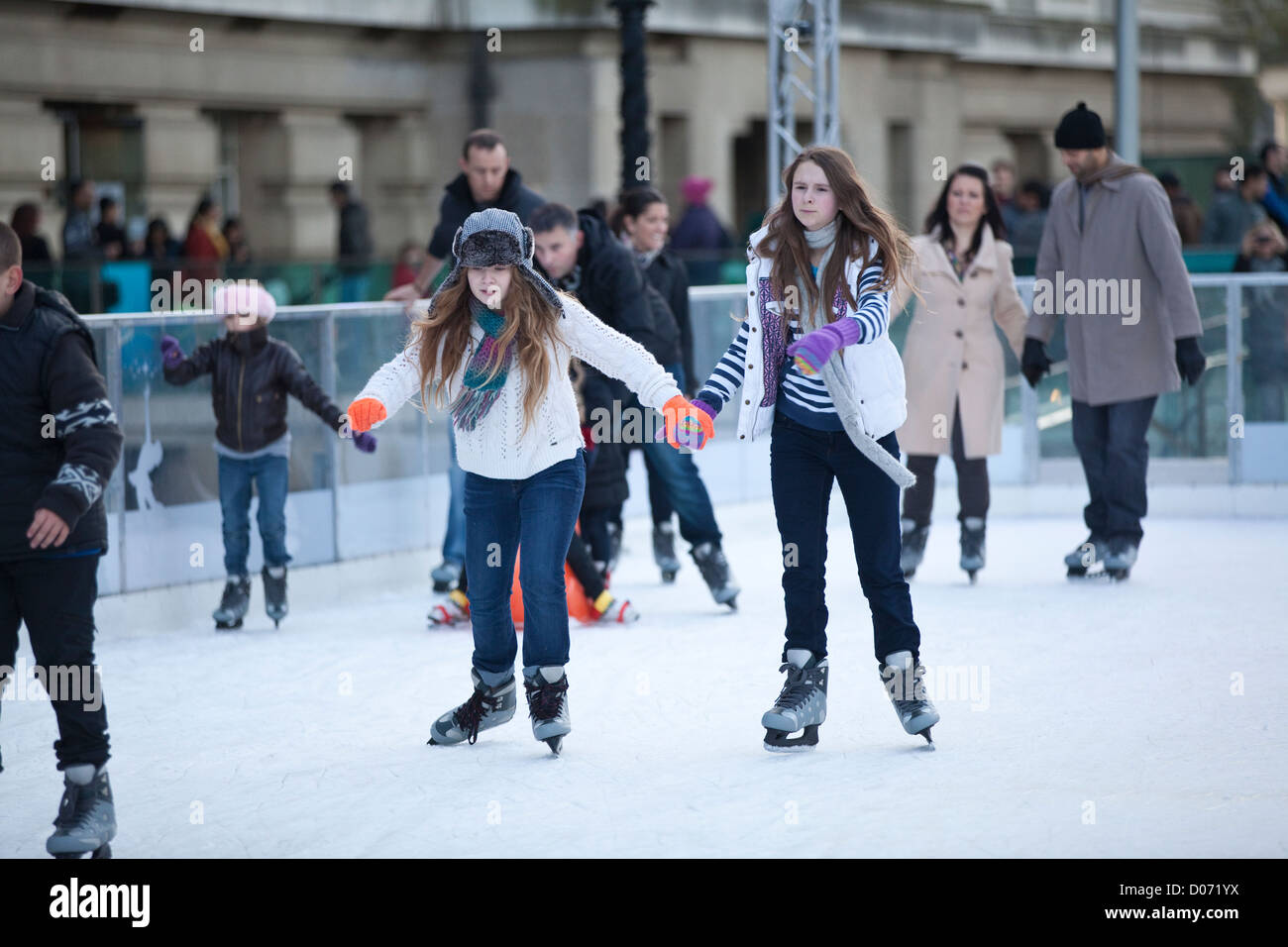 London Eye's annual ice rink, enabling people to skate underneath the ...