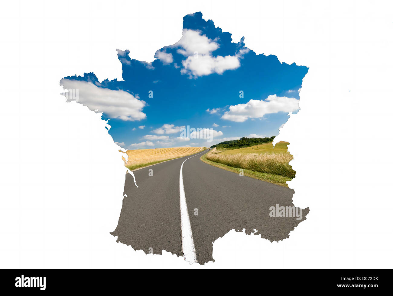 French road map hi-res stock photography and images - Alamy