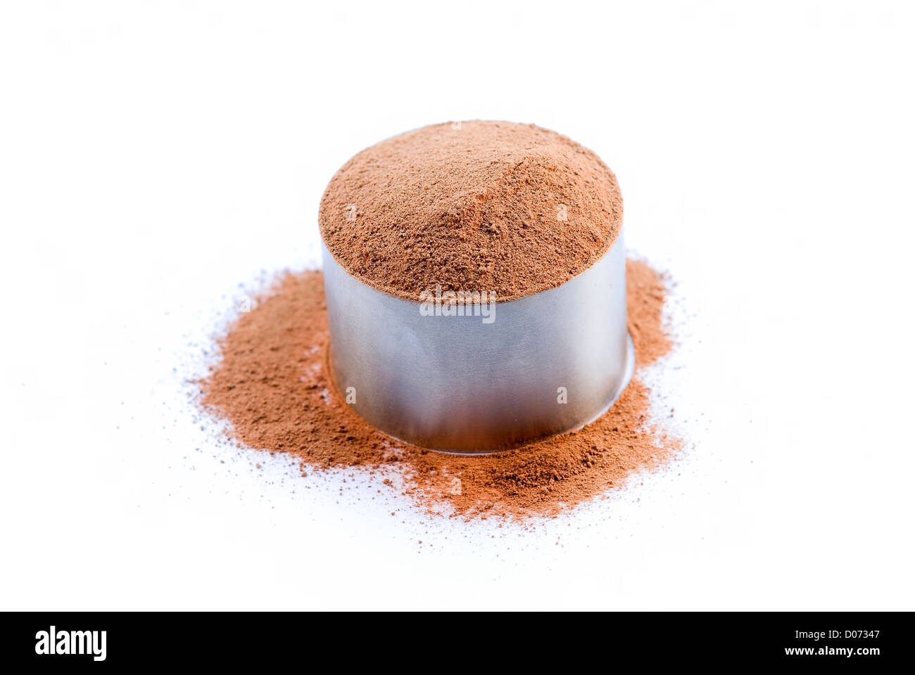 chocolate powder in a metal cup Stock Photo - Alamy