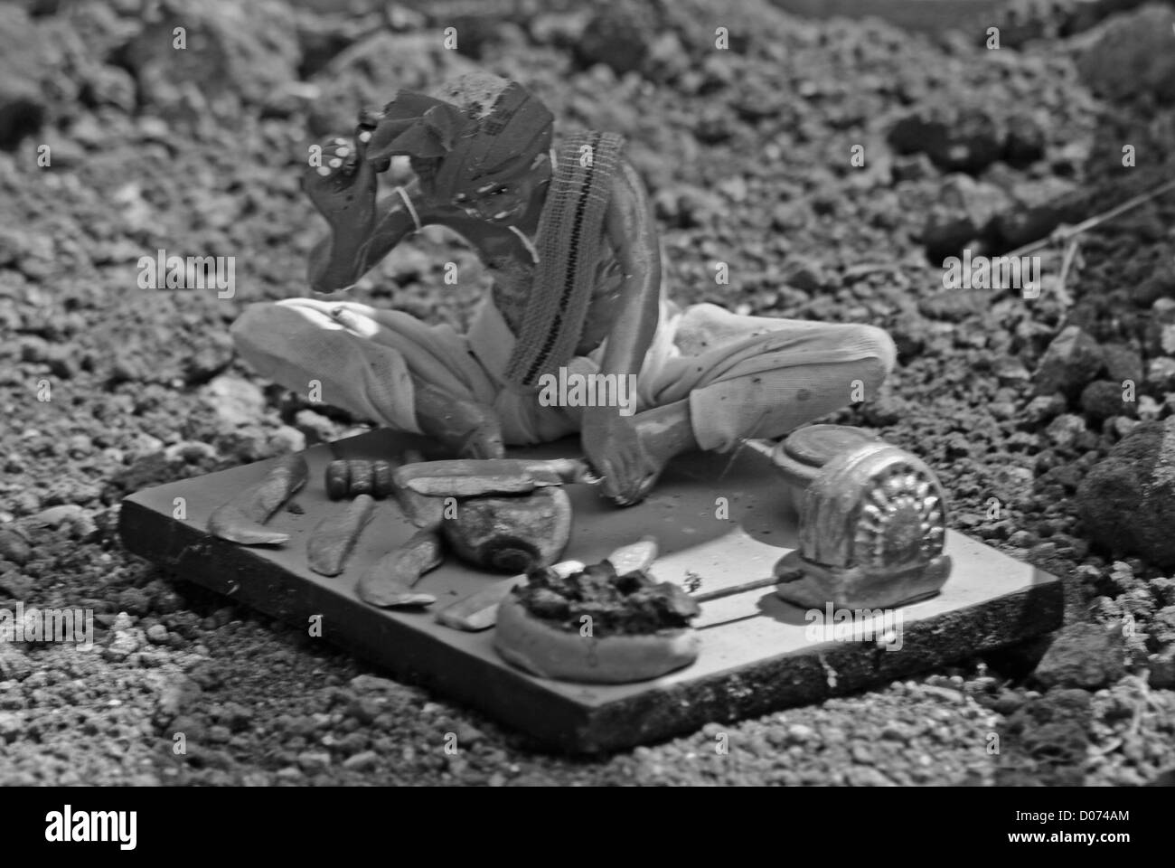 Indian blacksmith Black and White Stock Photos & Images - Alamy