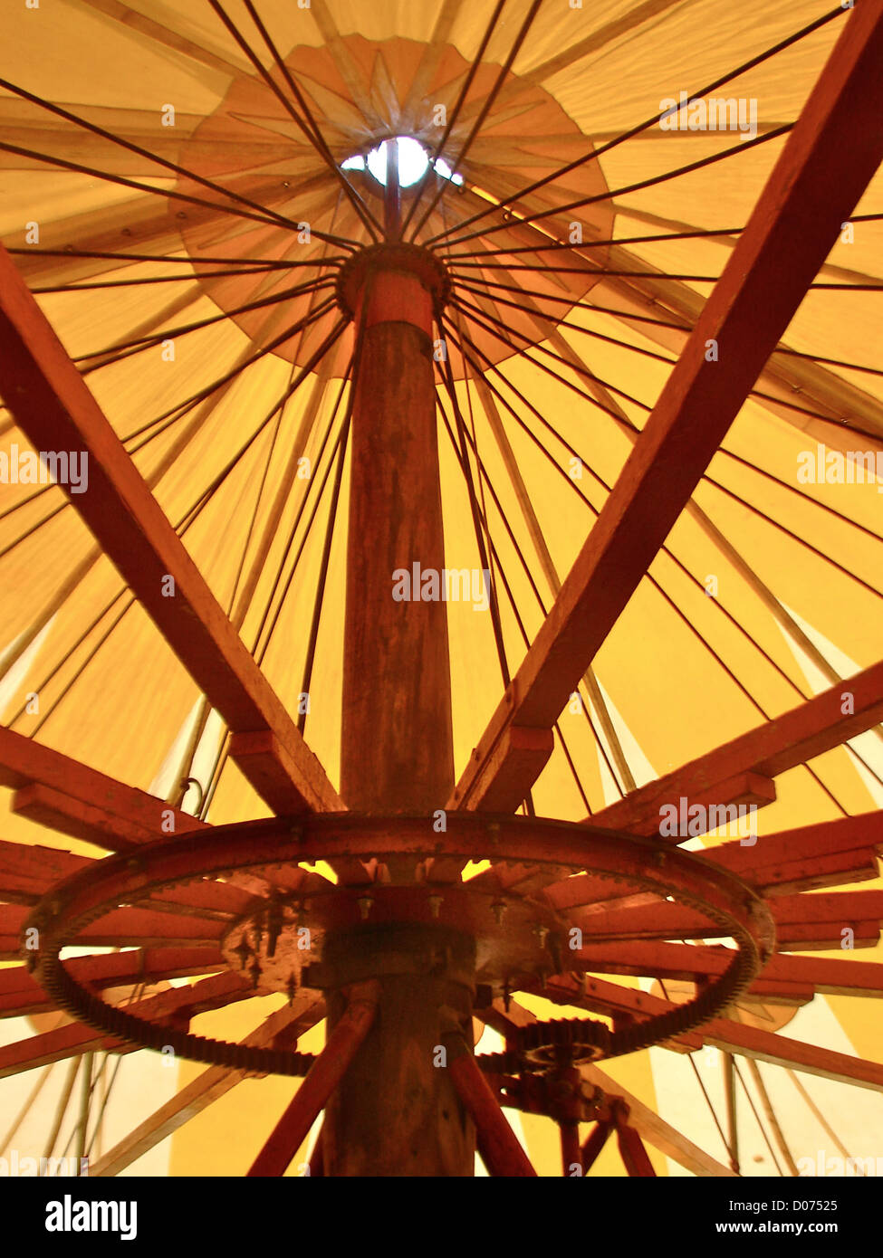 The top of the All Hallows Guild carousel in Washington, DC, features ...