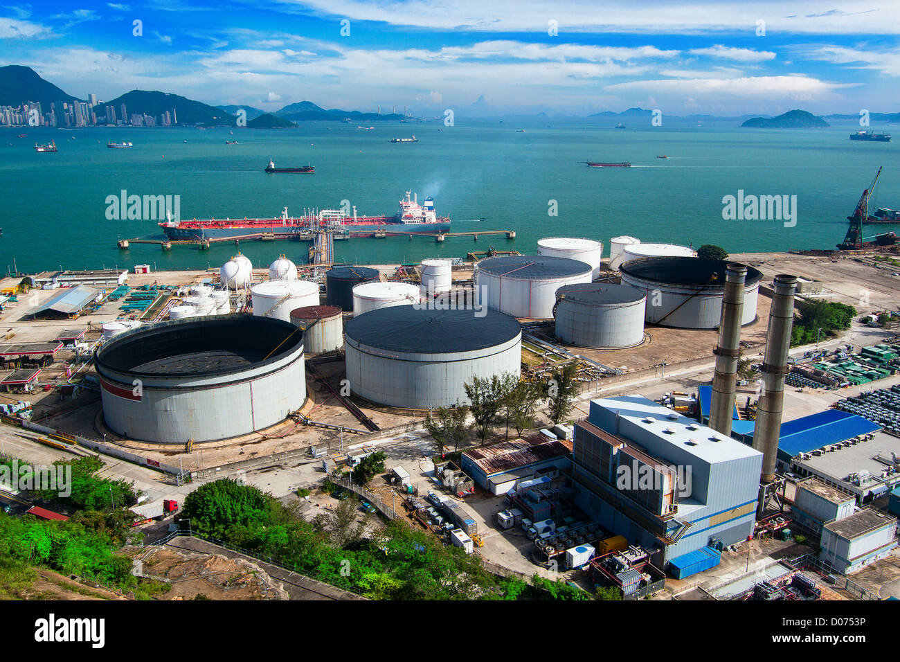 oil tank in power station Stock Photo - Alamy