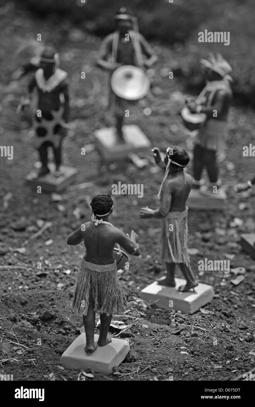 Miniature of Tribal Hunting party killing tiger Stock Photo - Alamy