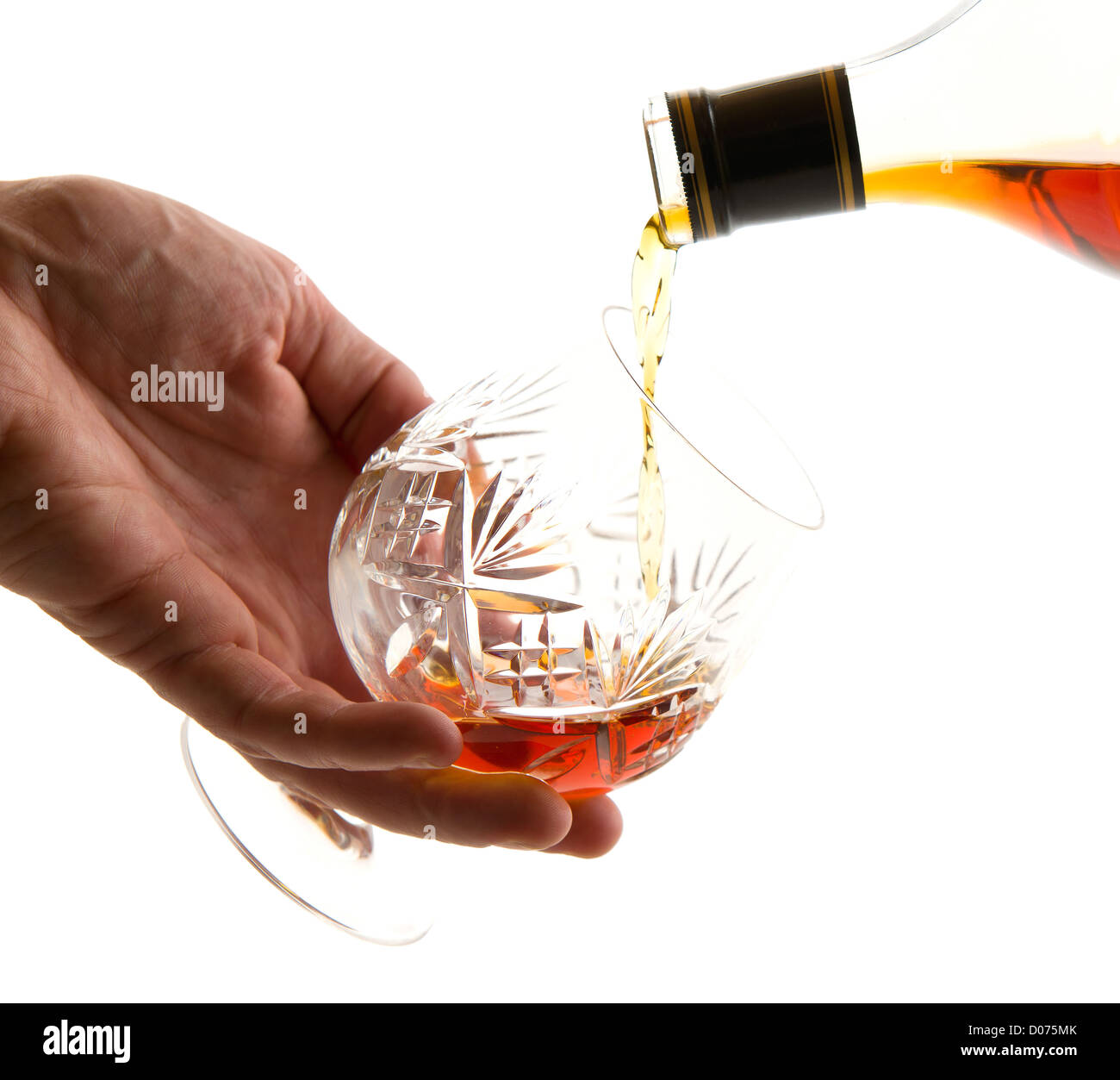 Hand pouring liquor isolated hi-res stock photography and images - Alamy