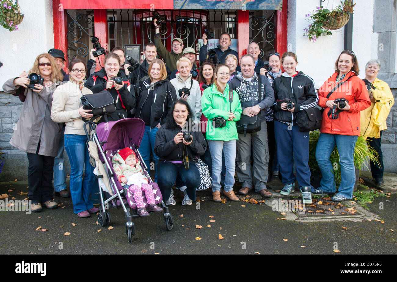 Large Group of photographers with cameras Stock Photo - Alamy