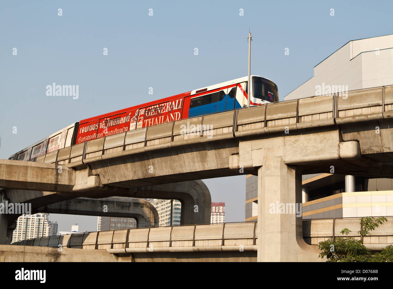 Elevated Concrete Section of the Skytrain in Bangkok, Thailand Stock ...
