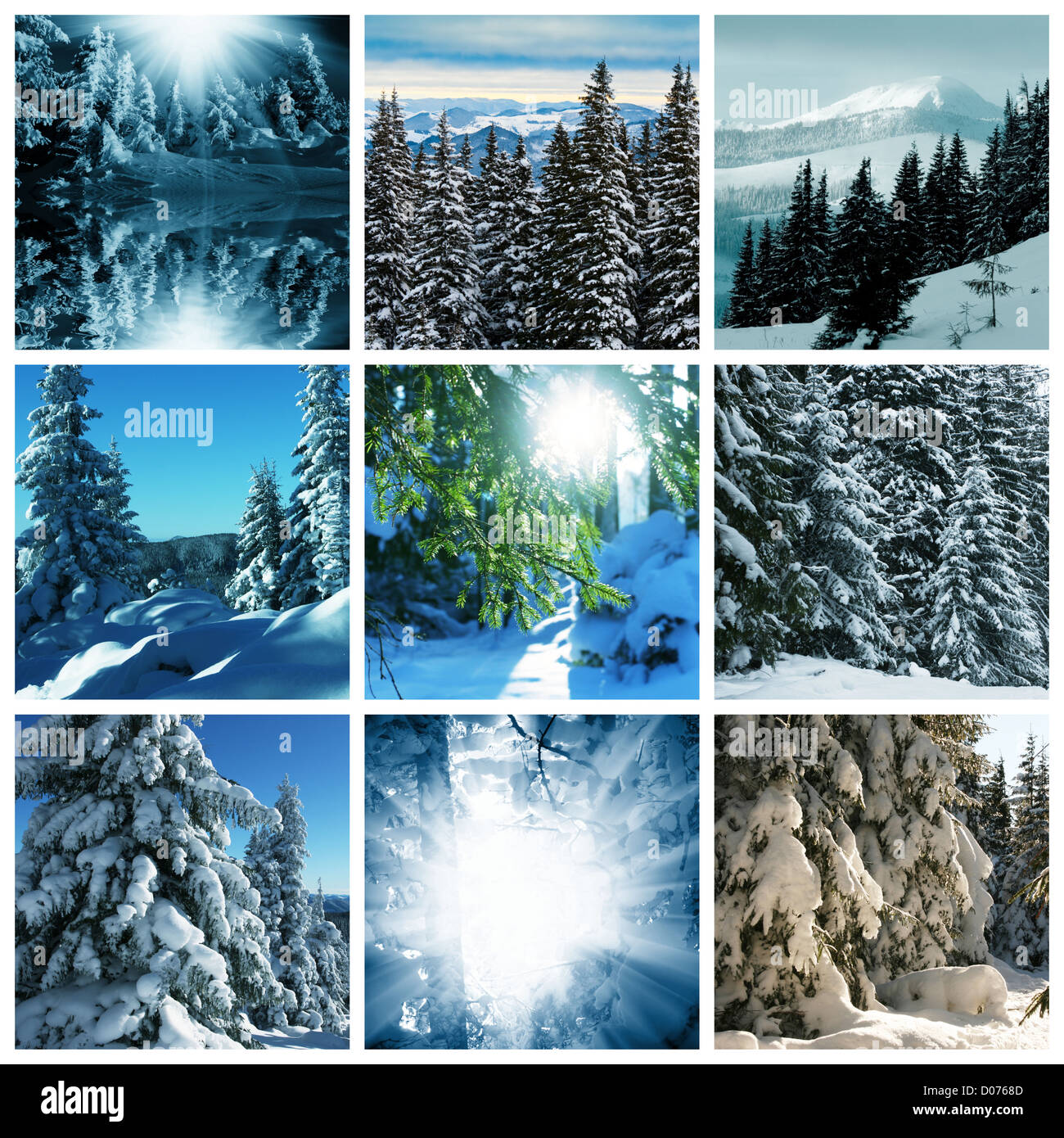 Winter collage hi-res stock photography and images - Alamy