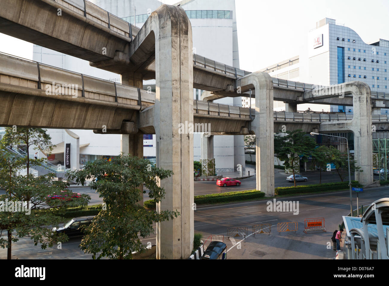 Elevated Concrete Section of the Skytrain in Bangkok, Thailand Stock ...