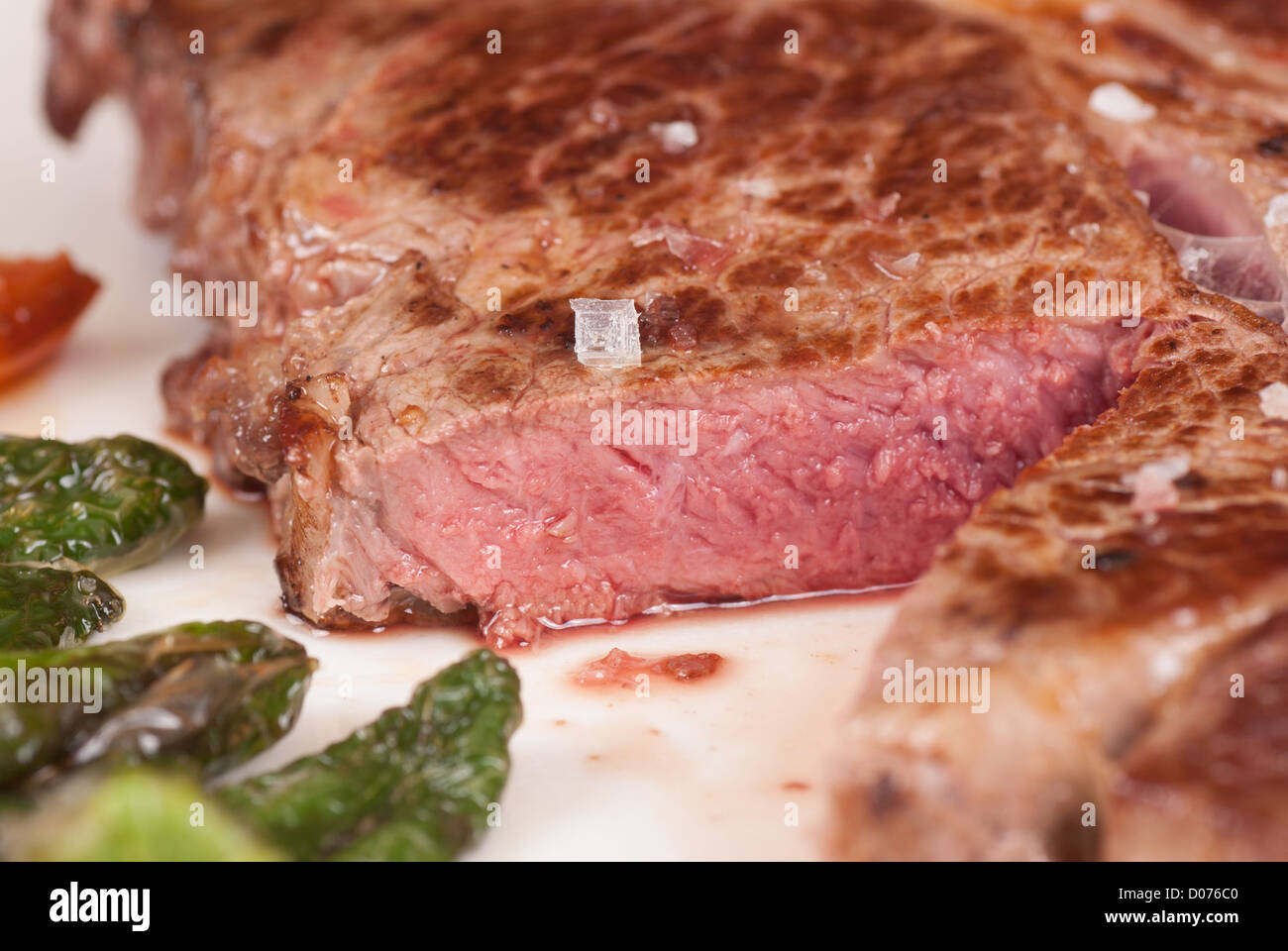 Closeup take of a steak prepared rare Stock Photo - Alamy