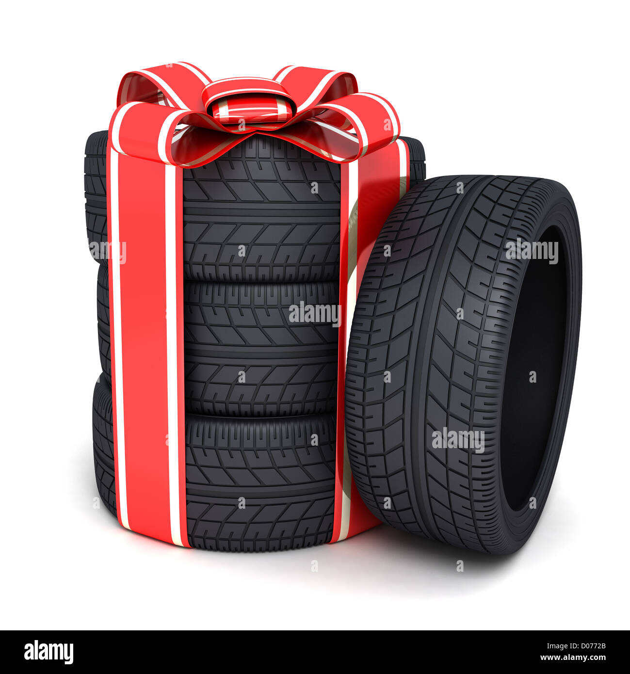 Isolated car tire ribbon Cut Out Stock Images & Pictures - Alamy