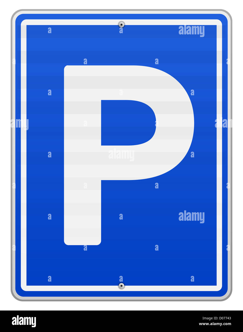 Isolated Parking Sign Stock Photo - Alamy