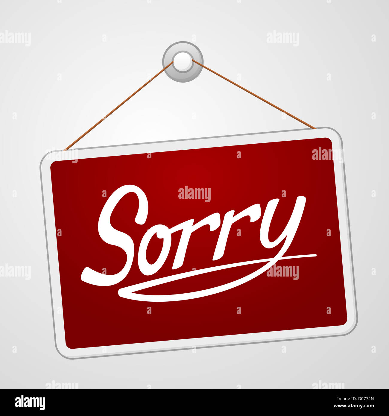 Sorry Storefront Sign Stock Photo - Alamy