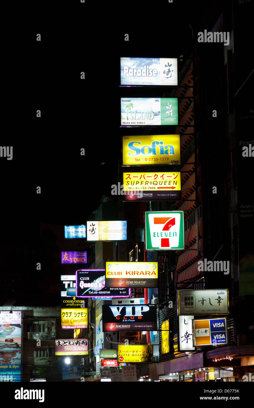 Neon Signs in Patpong in Bangkok, Thailand Stock Photo - Alamy