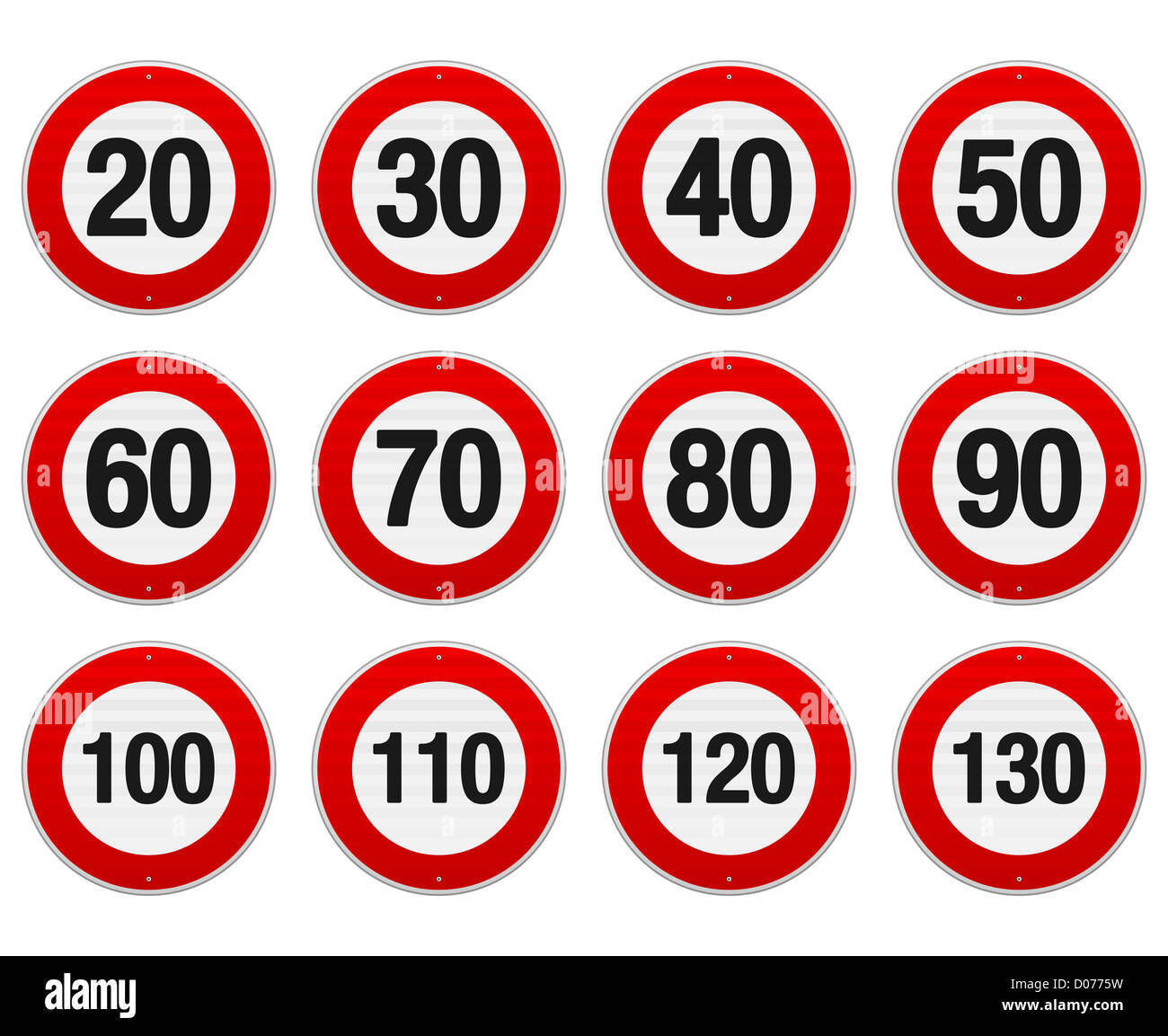 100 km speed sign hi-res stock photography and images - Alamy
