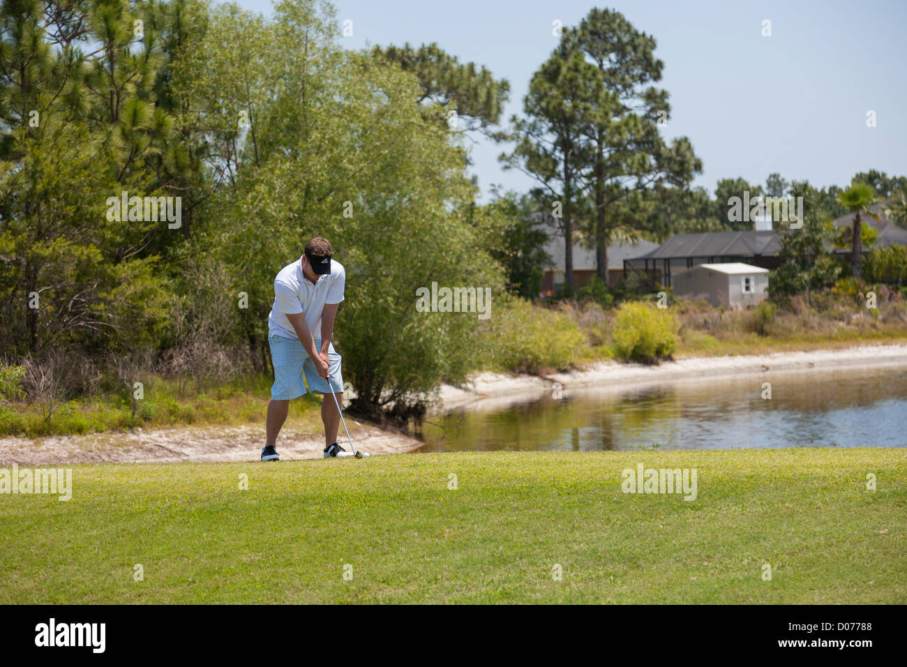 Addressing golf ball hi-res stock photography and images - Alamy