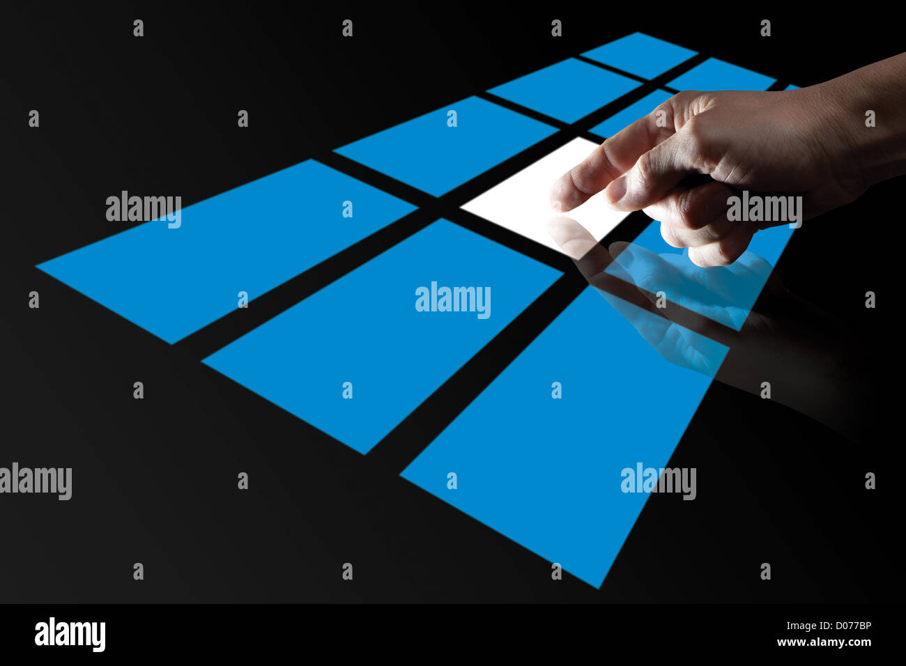 Blue tech screen hi-res stock photography and images - Alamy