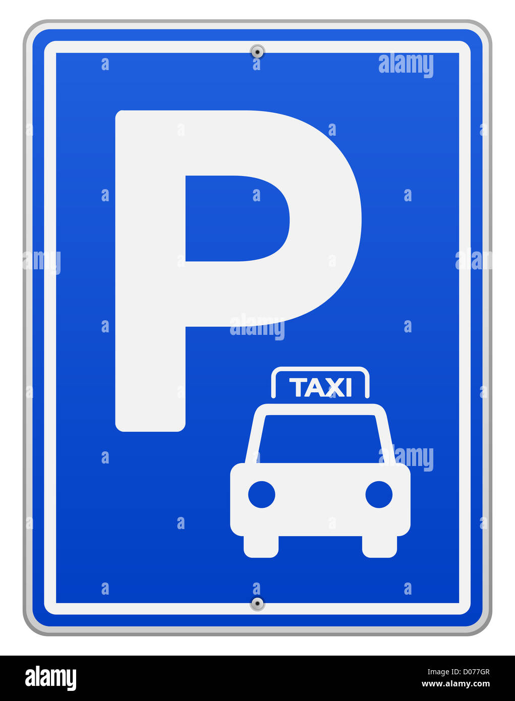 Blue Vector Parking Sign Stock Photo - Alamy