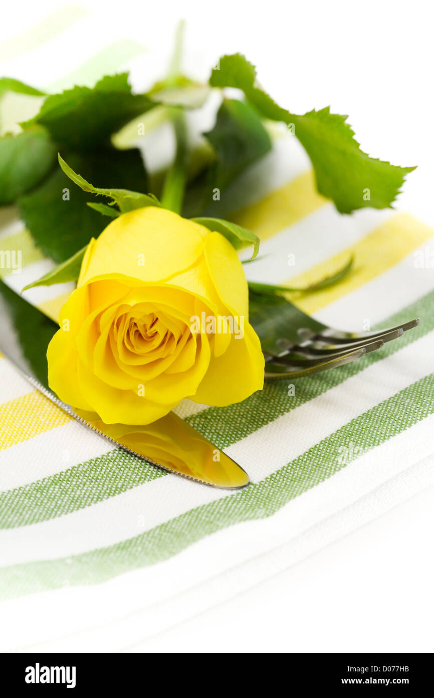 Fresh yellow rose fork flower hi-res stock photography and images - Alamy