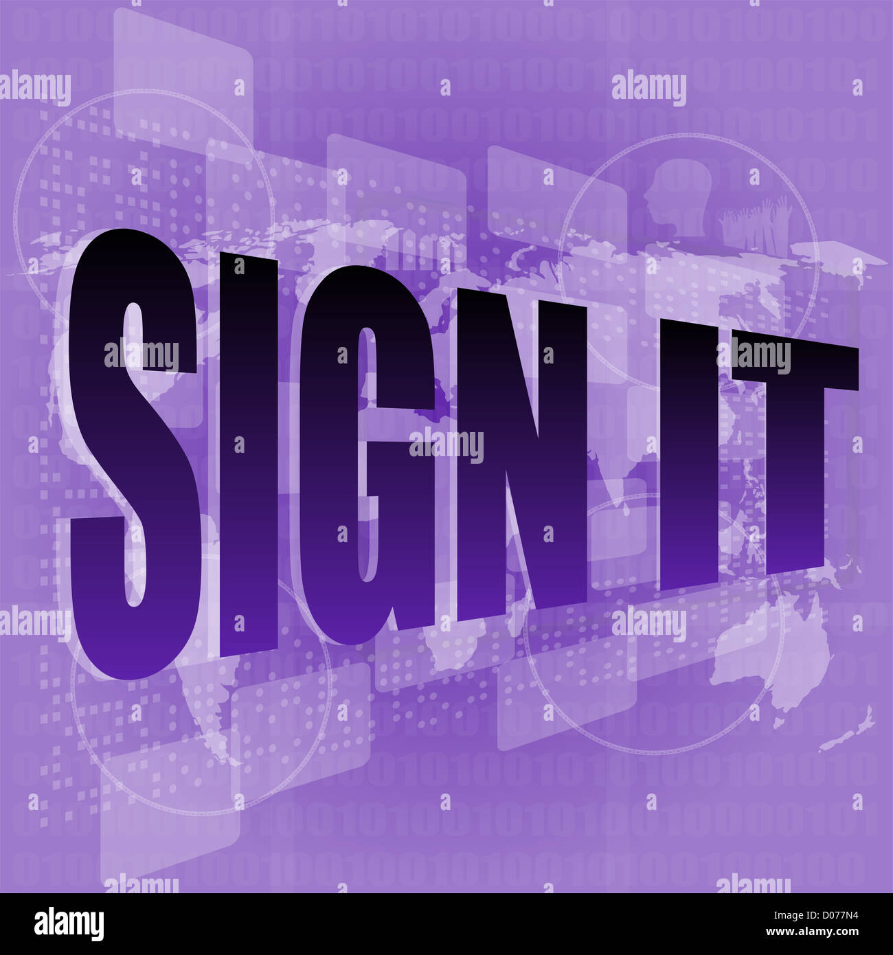 words sign it on digital screen, business concept Stock Photo - Alamy