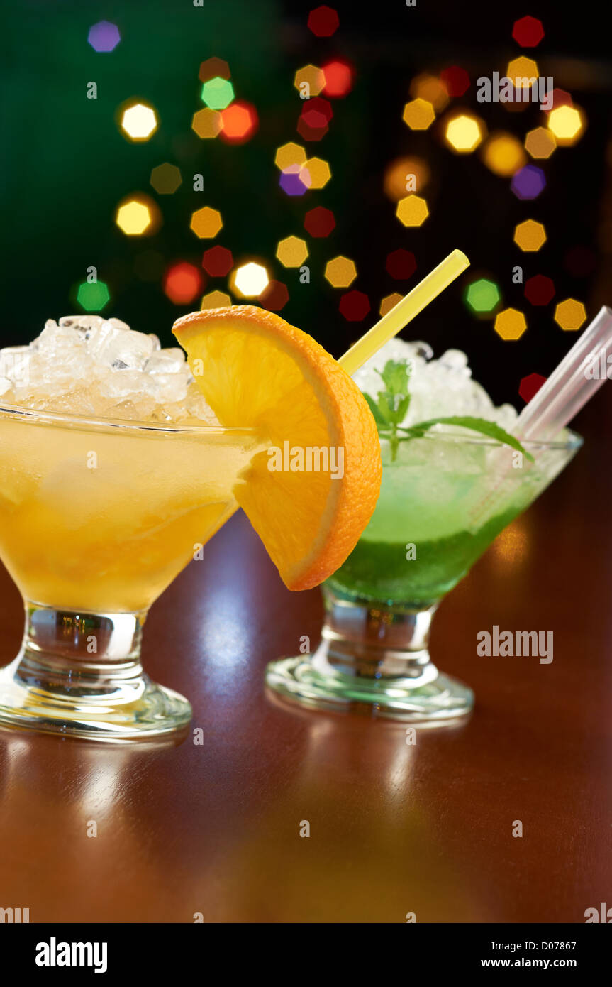 Two exotic cocktails in bar Stock Photo - Alamy