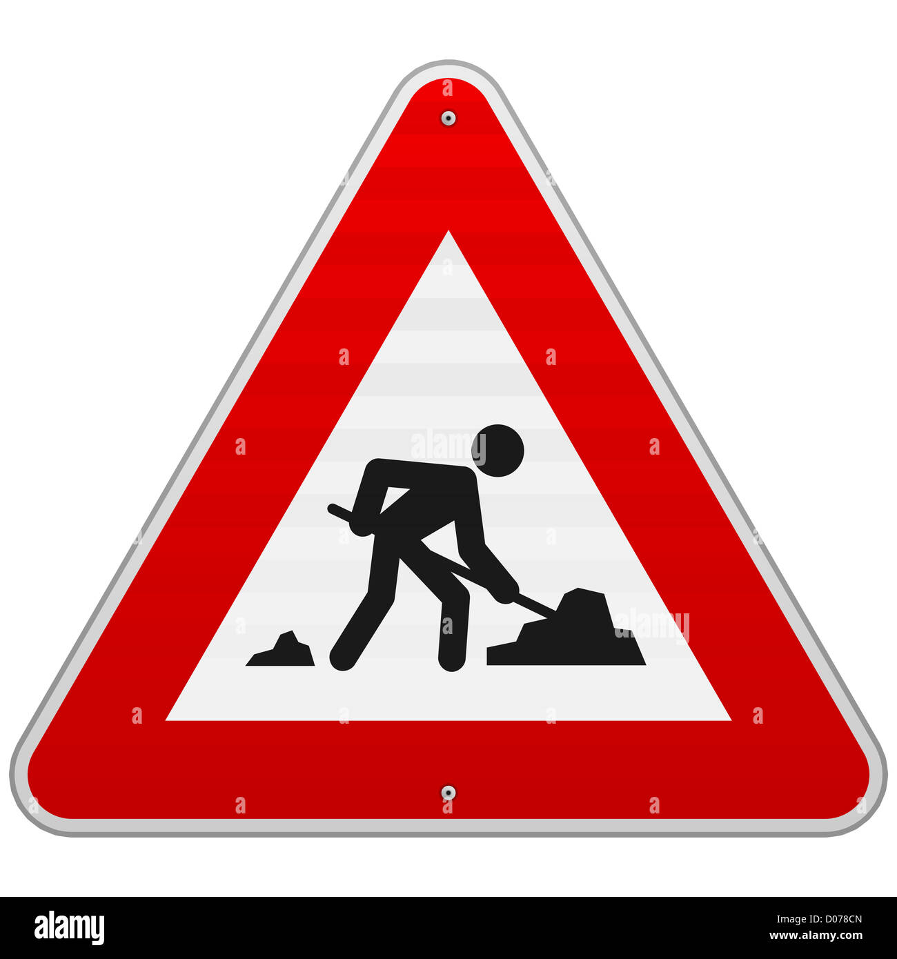 Construction Road Sign Stock Photo - Alamy