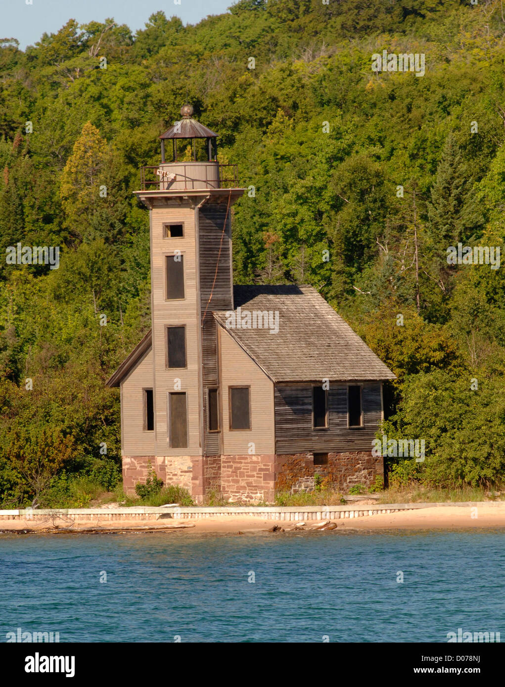 USA, Michigan, Grand Island East Channel Lighthouse Stock Photo - Alamy
