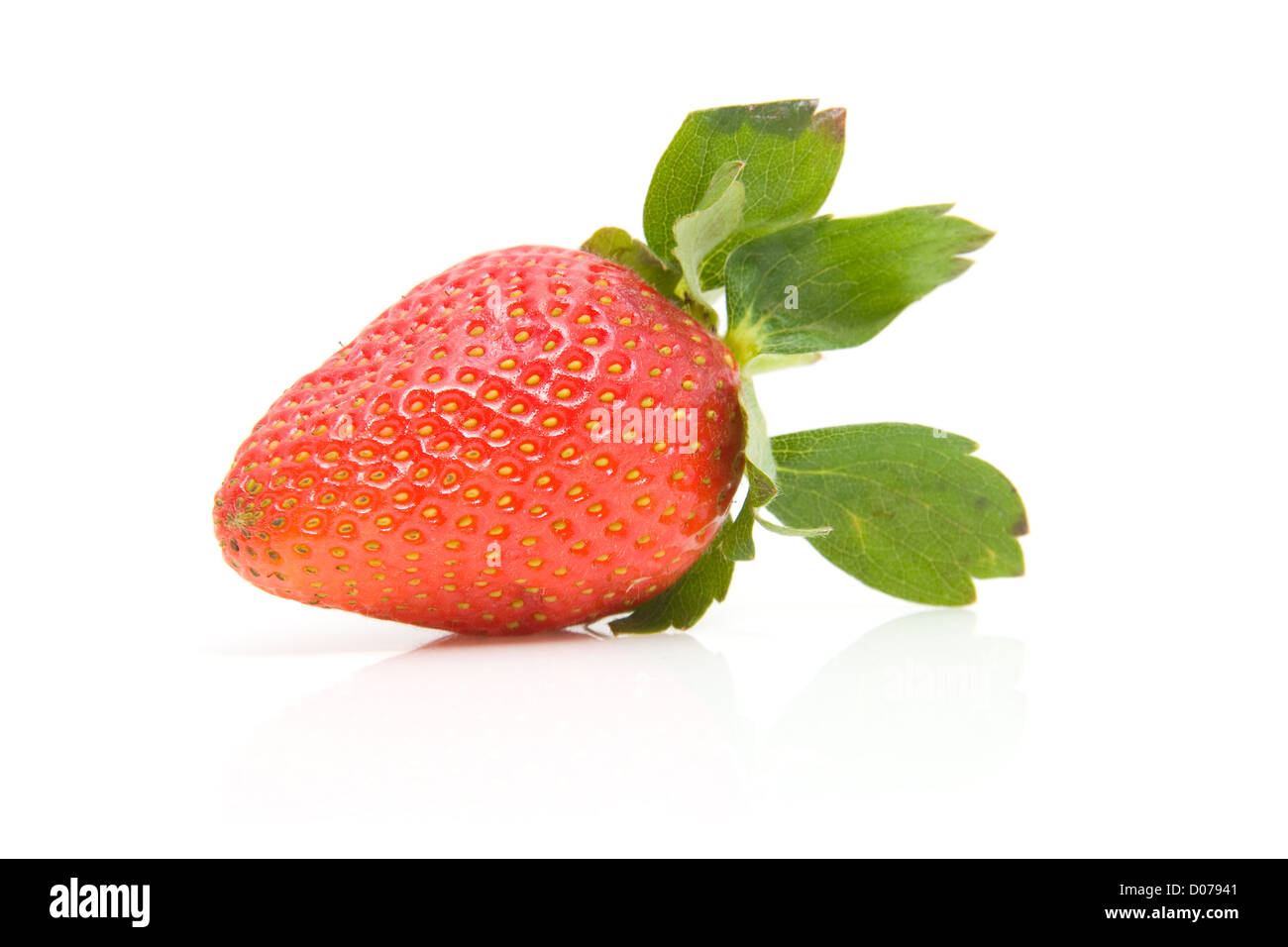 One fresh strawberry isolated on white background Stock Photo - Alamy