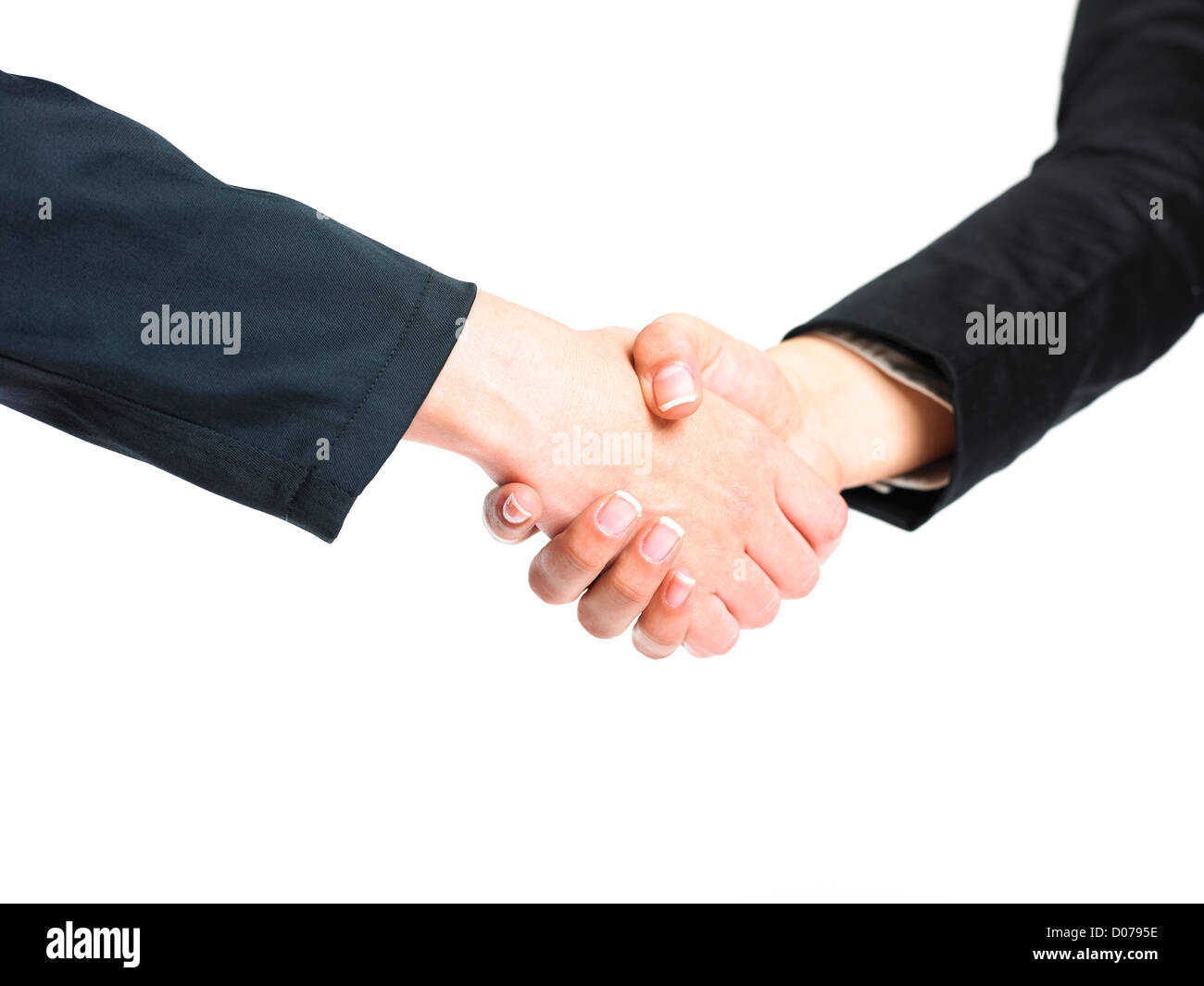 Handshake Handshaking isolate on white Stock Photo - Alamy