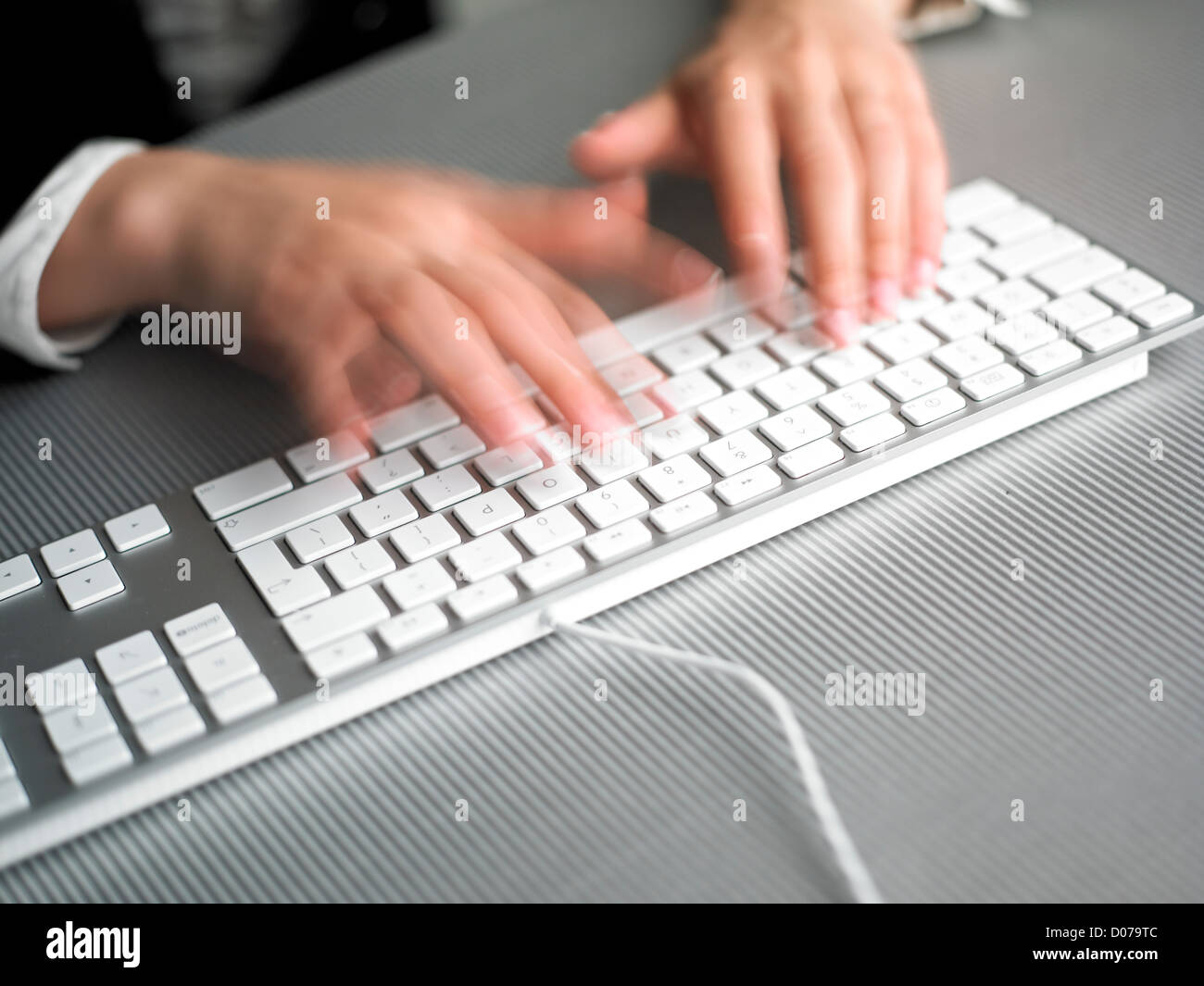 Secretary Speed Business Speedy Typing In Office on Desk Stock Photo ...