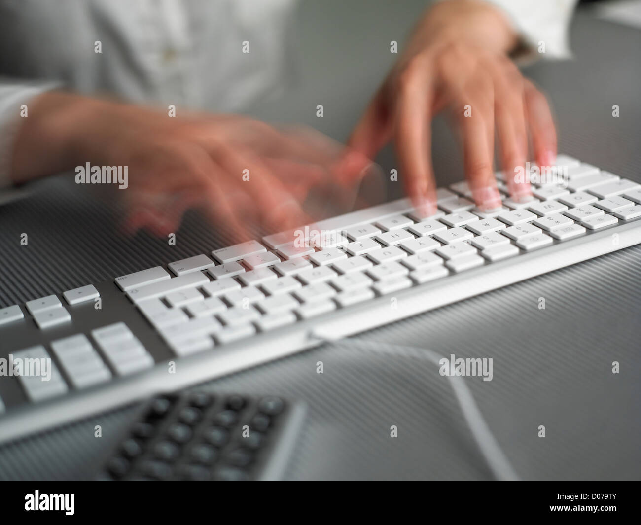 Secretary Speed Business Speedy Typing In Office on Desk Stock Photo ...