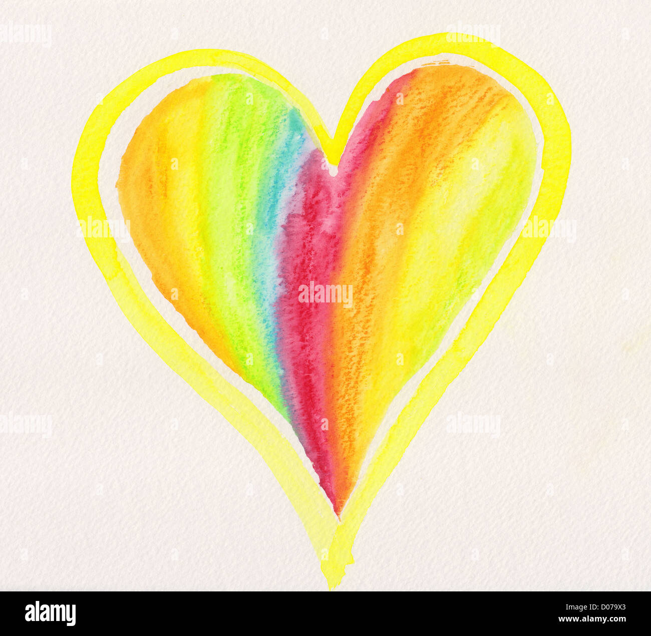 Rainbow color heart Stock Photo - Alamy