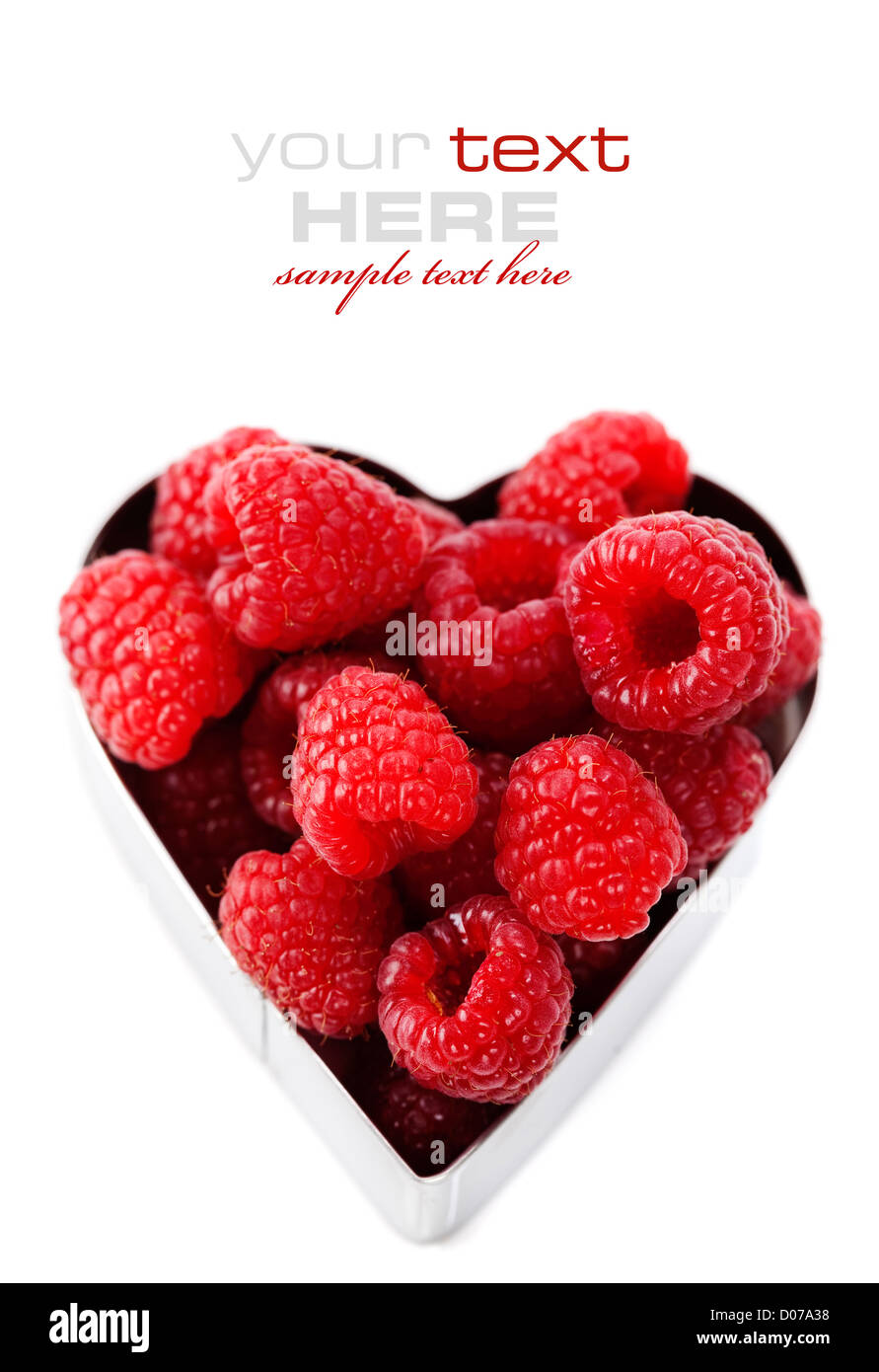 fresh raspberries (valentines day image Stock Photo - Alamy