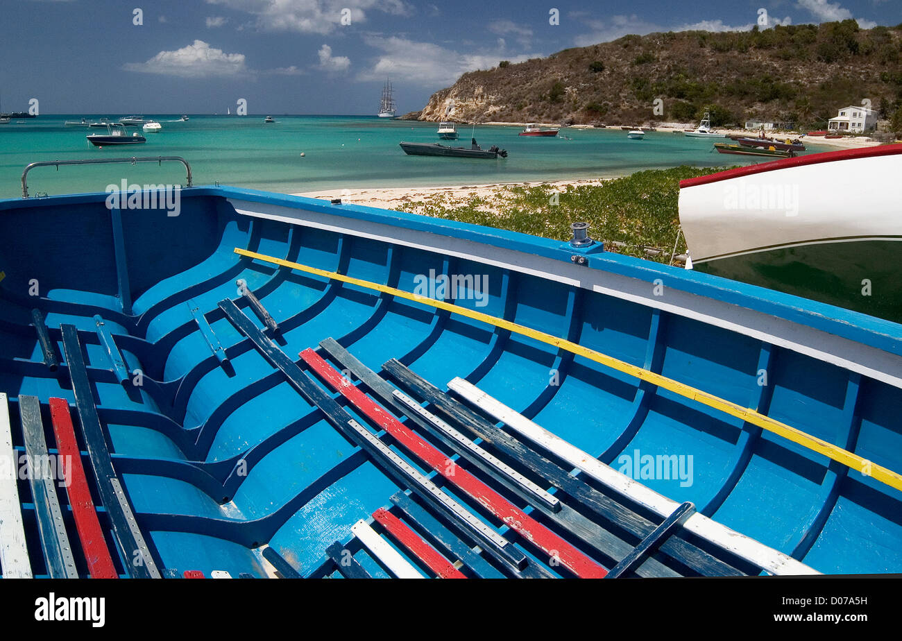 Anguilla racing boats ashore in Road Bay, Anguilla,British West Indies ...