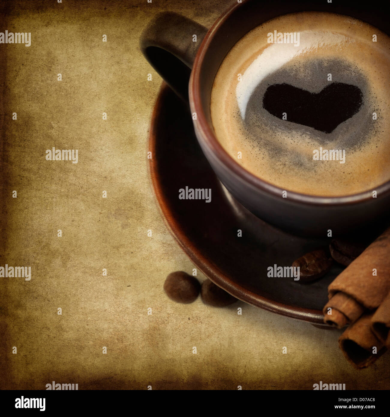 Cup Of Coffee With Heart Stock Photo - Alamy