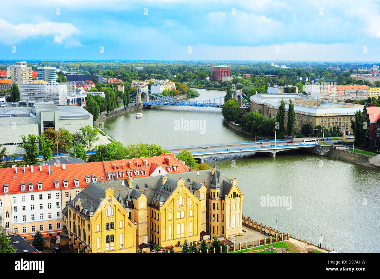 Wroclaw skyline, Poland. Aerial view Stock Photo - Alamy