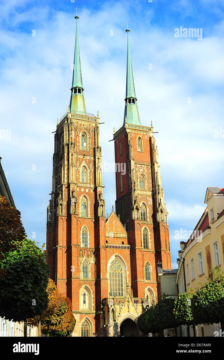 The Cathedral of St. John the Baptist in Wroclaw sun Stock Photo - Alamy