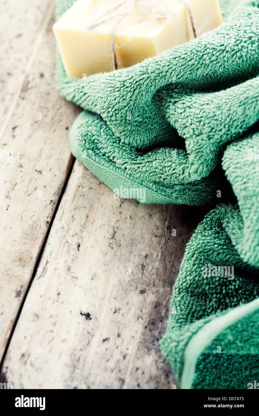 soap and towel Stock Photo - Alamy