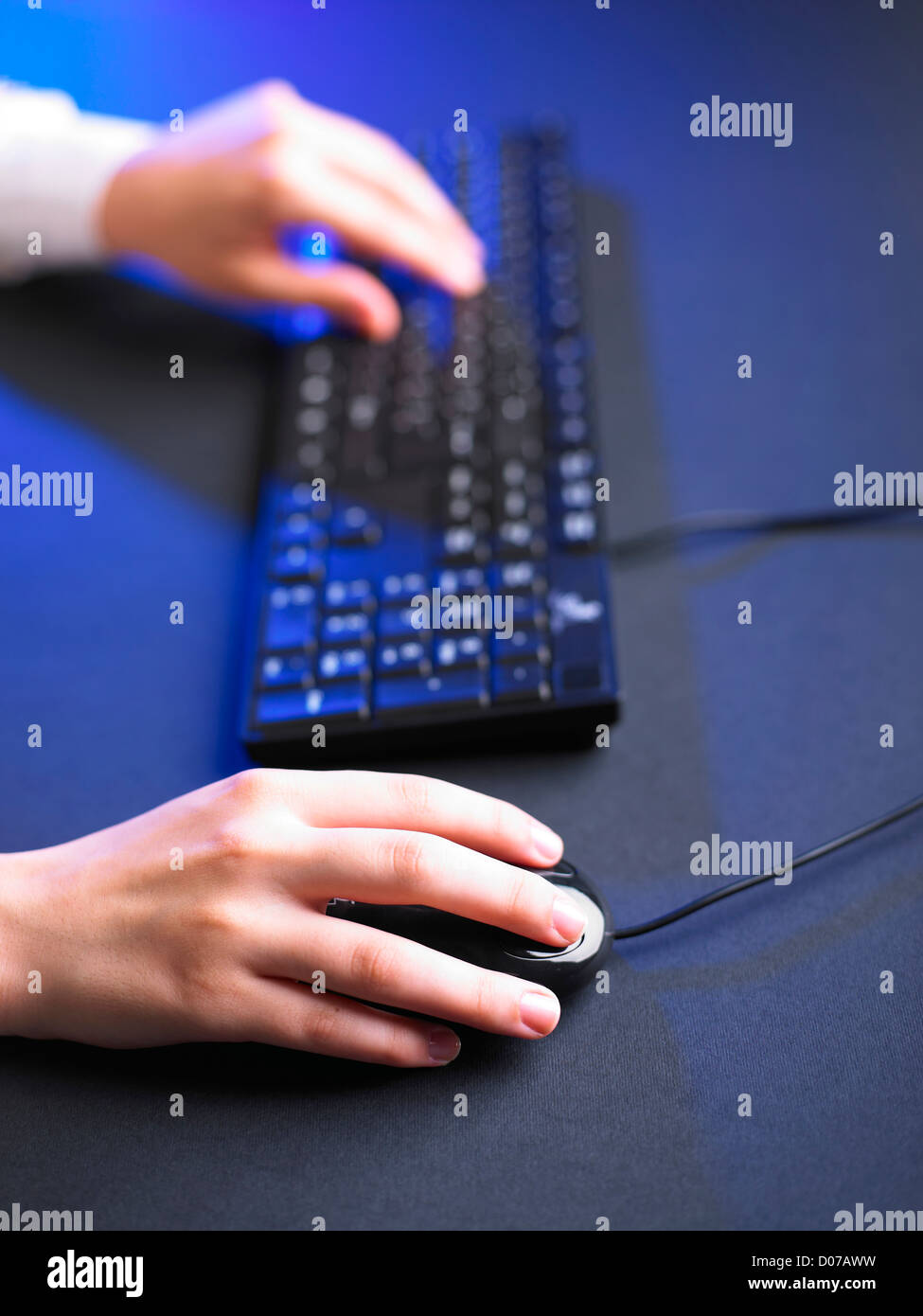 Business Secretary Typing on Computer Keyboard Stock Photo - Alamy