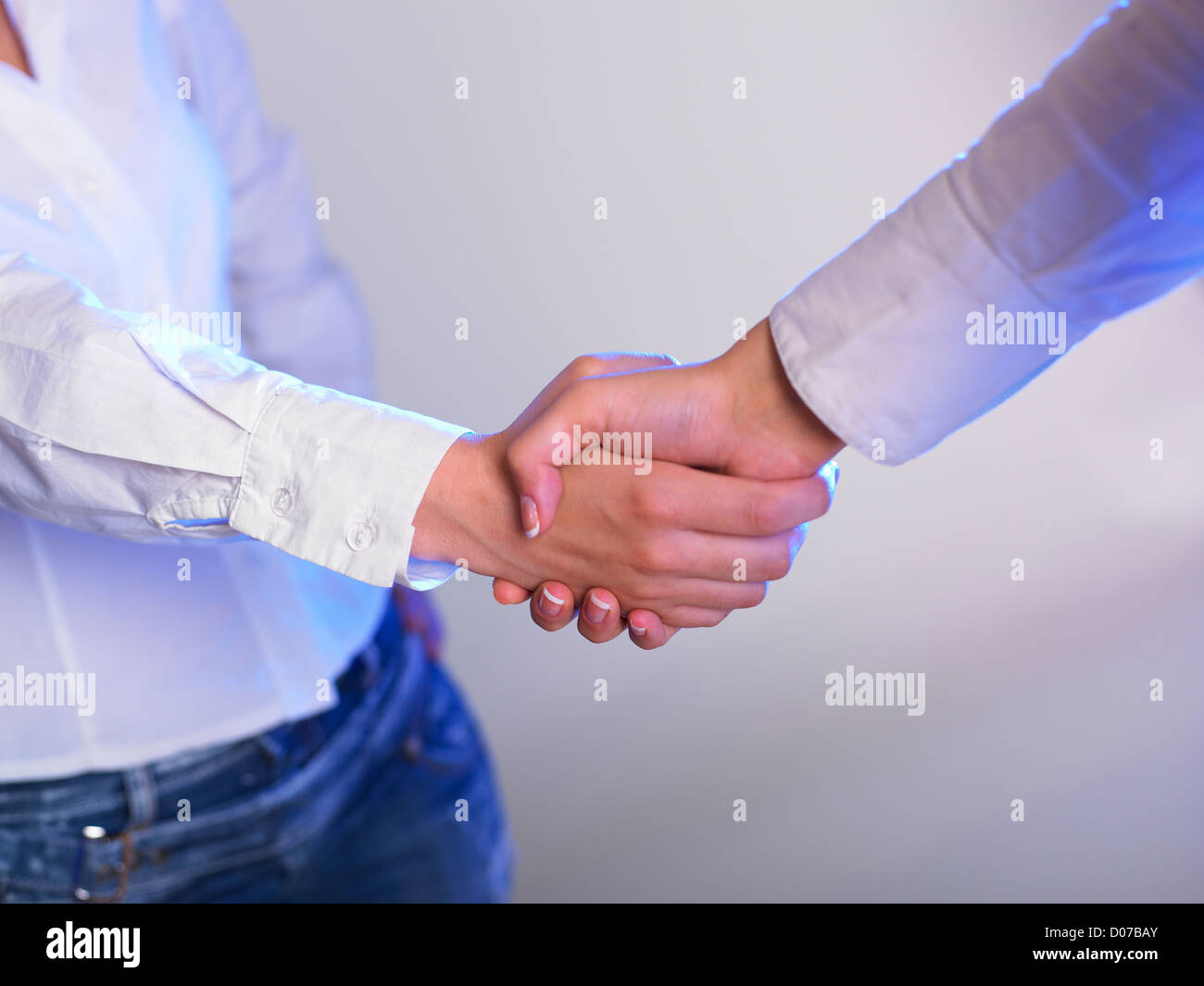 Handshake Handshaking isolate on white Stock Photo - Alamy