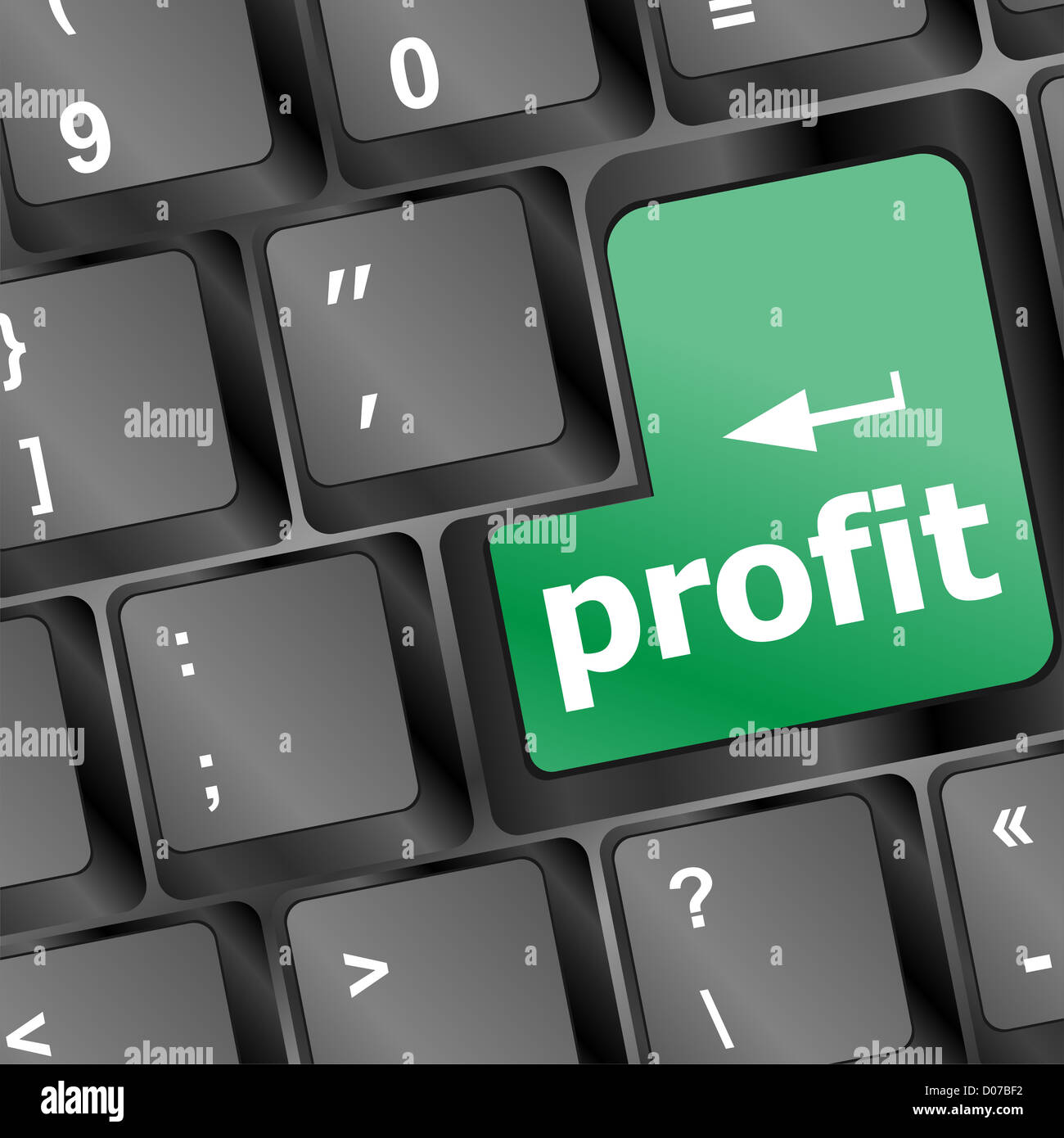 Profit key showing returns for internet businesses Stock Photo - Alamy