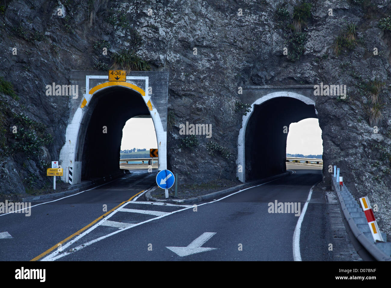 Road Tunnels, Kaikoura Coastal Road, Marlborough, South Island, New ...