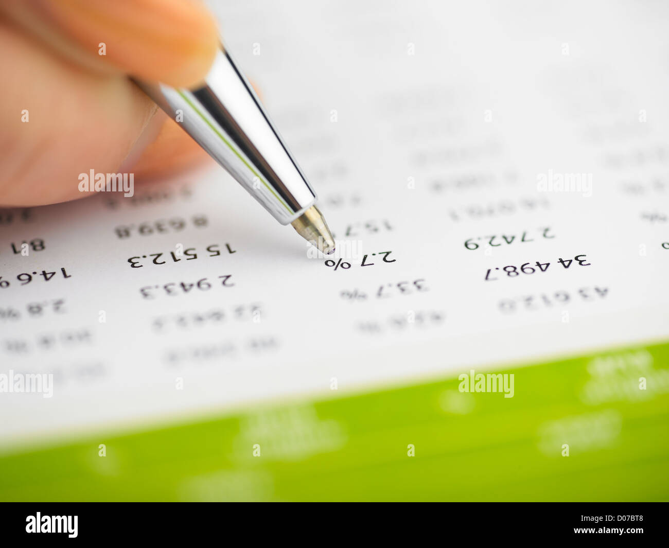 Macro shot of Business Data Analyzing Stock Photo - Alamy