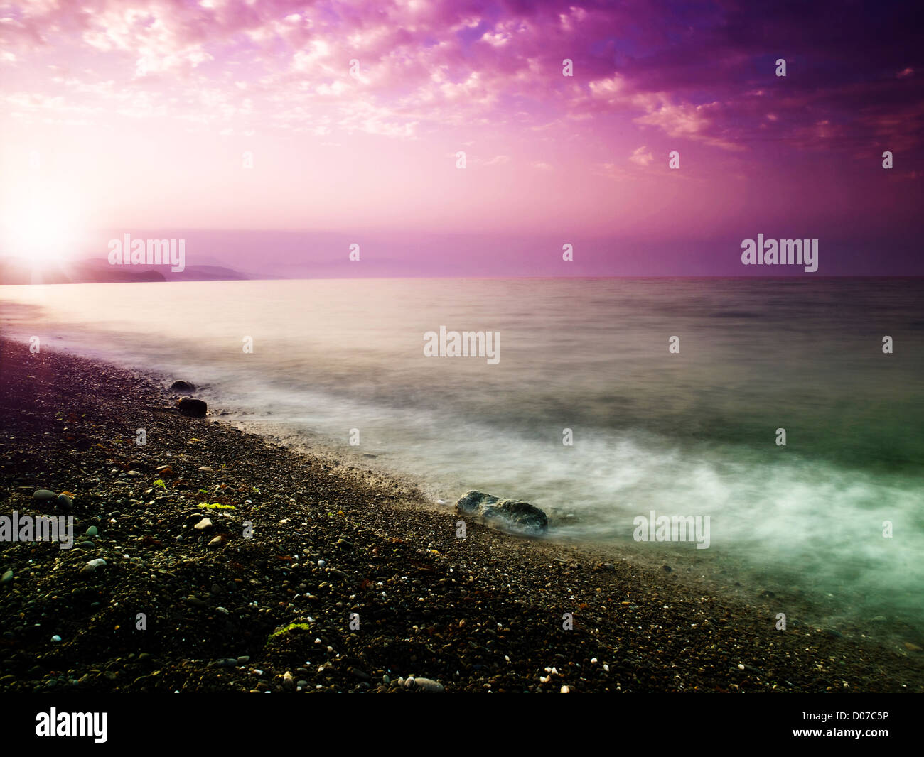 Beauty sunset on the sea. Natural landscape for your design Stock Photo ...
