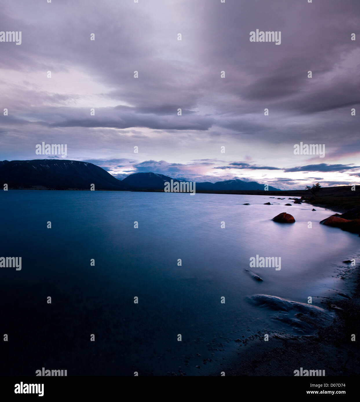 Lake at night Stock Photo - Alamy