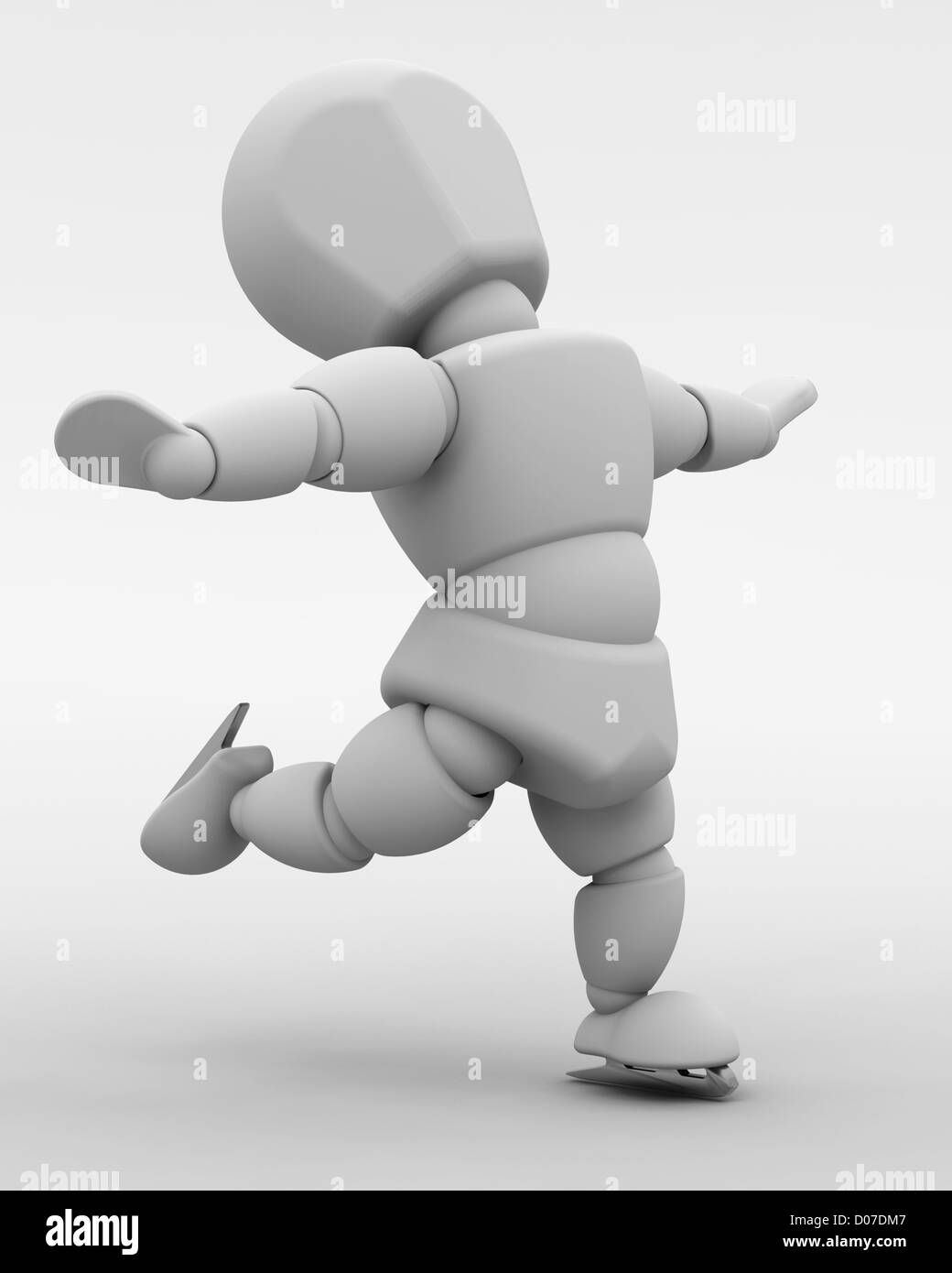 3D render of a figure skater dancing on ice Stock Photo - Alamy
