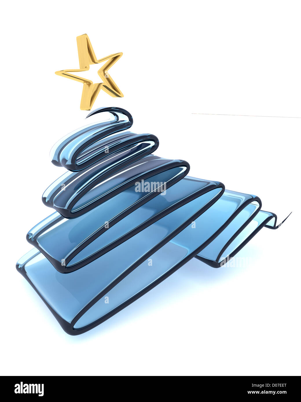 3D render of Scribble sketch Christmas tree concept Stock Photo - Alamy
