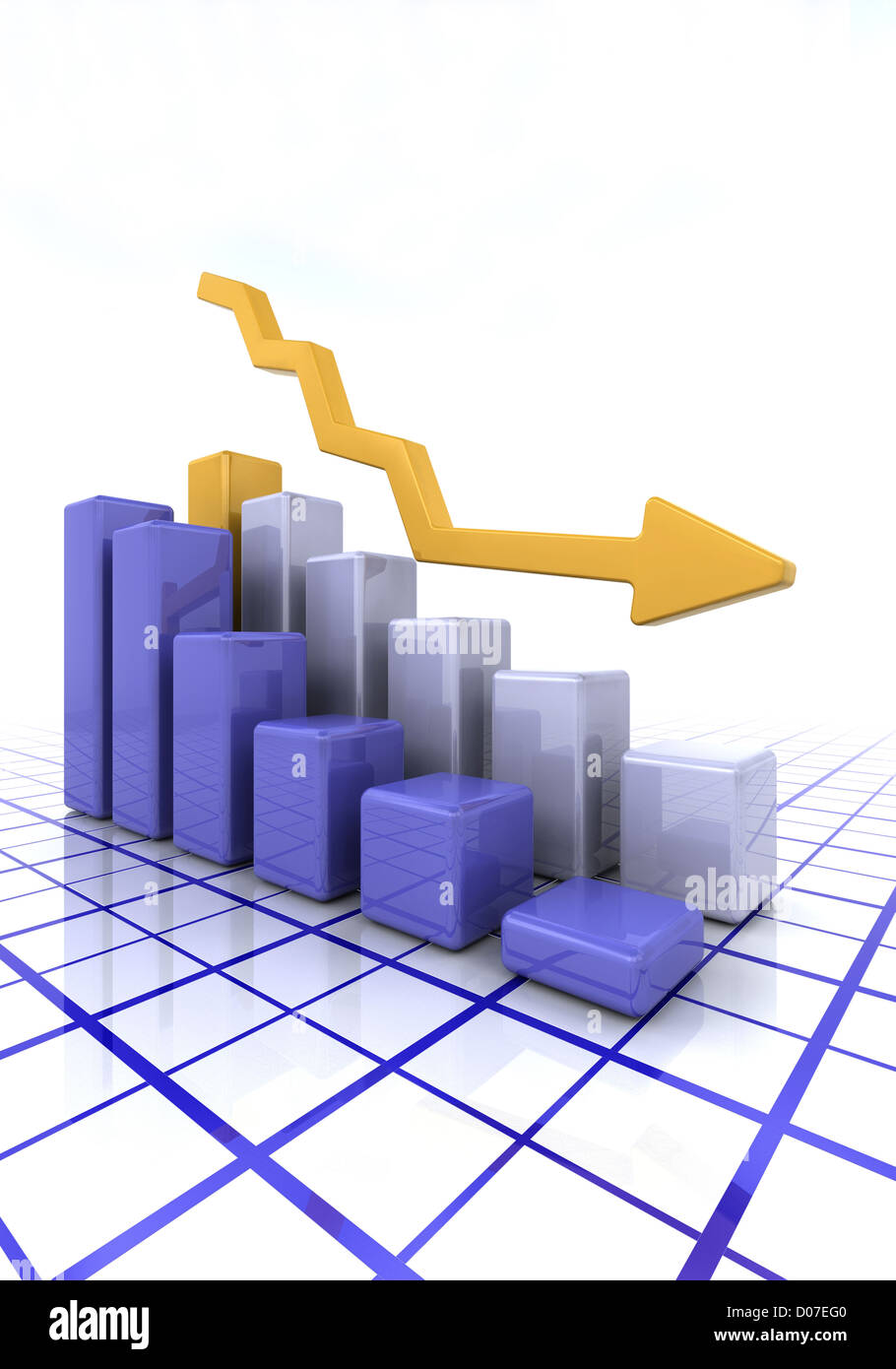 Graph showing falling profits Stock Photo - Alamy